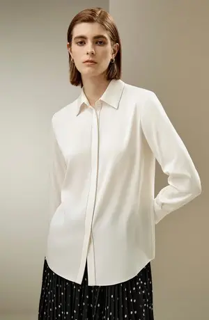 Lilysilk Beaded Chain Silk Shirt