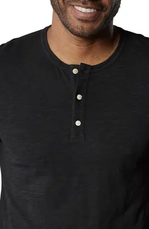 THE NORMAL BRAND Legacy Cotton Henley - Black