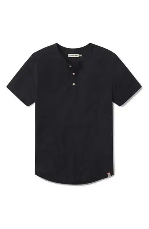 THE NORMAL BRAND Legacy Cotton Henley - Black