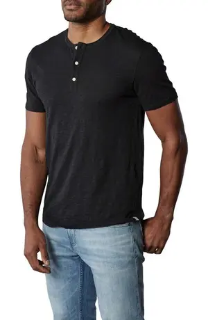 THE NORMAL BRAND Legacy Cotton Henley - Black