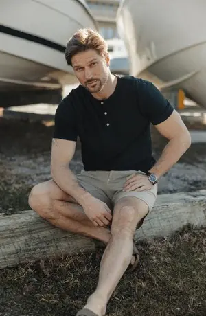 THE NORMAL BRAND Legacy Cotton Henley - Black