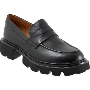 Eos Ade Lugged Penny Loafer - Black
