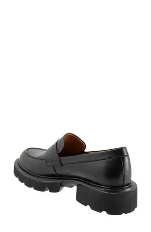 Eos Ade Lugged Penny Loafer - Black