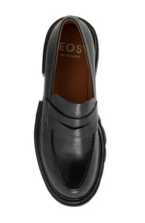 Eos Ade Lugged Penny Loafer - Black