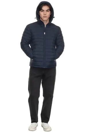 ROKKA&ROLLA Midweight Puffer Jacket - Navy
