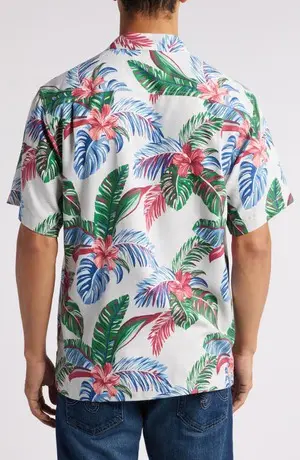 Tommy Bahama Frond Fusion Short Sleeve Silk Blend Button-up Shirt