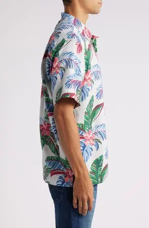 Tommy Bahama Frond Fusion Short Sleeve Silk Blend Button-up Shirt
