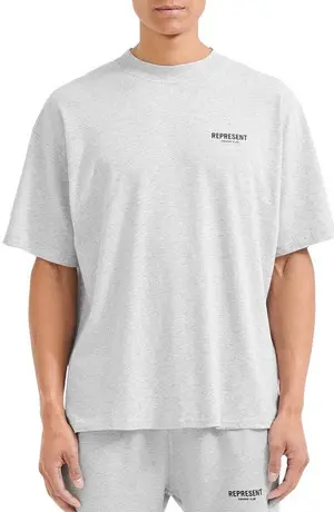 REPRESENT Owners' Club Cotton Logo Graphic T-shirt Ultimate Grey