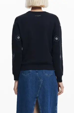 Desigual Floral Embellished Sweatshirt