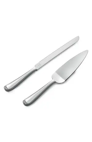Vera Wang X Wedgwood Infinity Silver Plated Cake Knife & Server Set - Metallic Silver