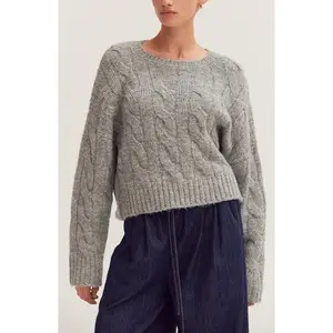 Crescent Drop Shoulder Knitwear For Women