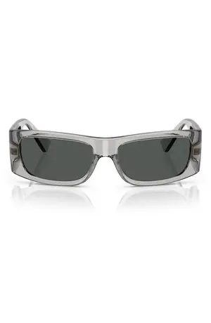 Versace 57mm Pillow Sunglasses - Grigio Transparent