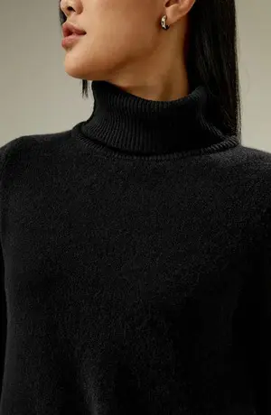 Lilysilk 100% Pure Cashmere Detachable Turtleneck Pullover Sweater