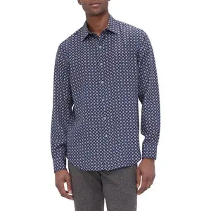 Bugatchi Julian Shaped Fit Mosaic Print Button-up Shirt