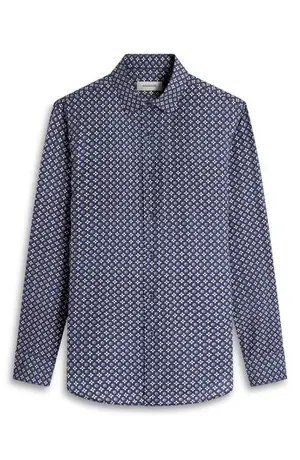 Bugatchi Julian Shaped Fit Mosaic Print Button-up Shirt