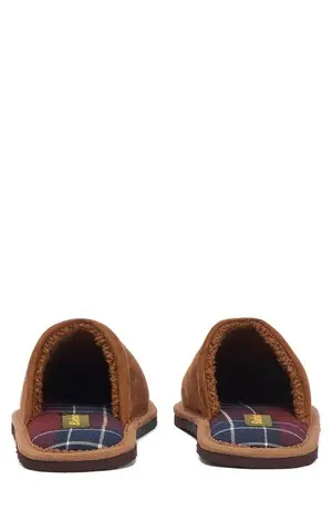 Barbour Everitt Sueded Mule Slipper - Camel Beige