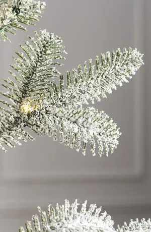 BALSAM HILL Frosted Alpine Balsam Fir Pre-lit Artificial Tree