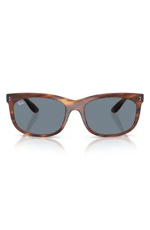 Ray-ban 60mm Pillow Sunglasses - Striped Havana