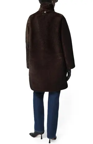 Apparis Blair Mid-length Faux Fur Coat - Espresso
