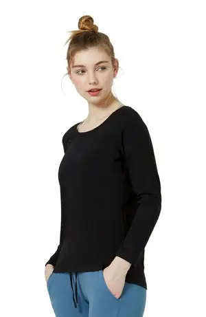 REBODY Essentials Long Sleeve Top - Black
