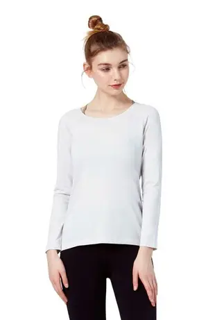 REBODY Essentials Long Sleeve Top - Ice Grey