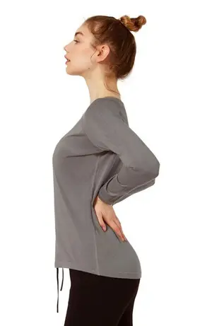 REBODY Essentials Long Sleeve Top - Stone Olive
