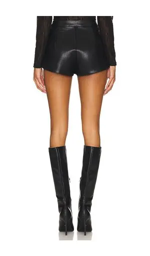 LOVERS AND FRIENDS Faux Leather Shorts - Black