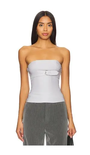 Superdown Capri Strapless Top - Light Grey