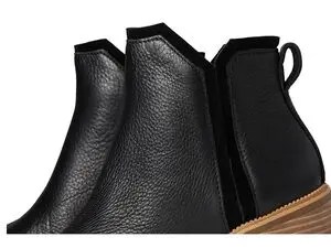 Toms Hailey Leather Ankle Boots - Black