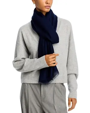 FRAAS Solid Lightweight Wool Scarf Dark Navy