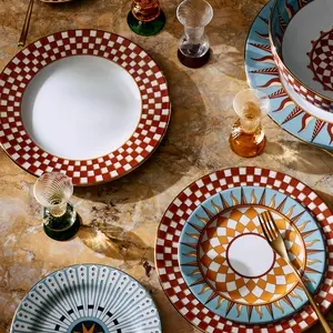 La DoubleJ Dessert Plates Porcelain Solar, Set Of 4