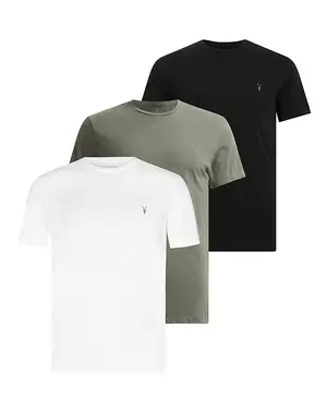 ALLSAINTS Tonic Crewneck Tees, Pack Of 3 Green/black