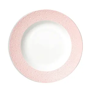 Bernardaud Ecume Rose Rim Soup Bowl - No Color