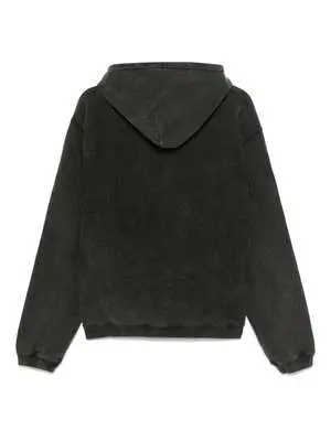 StÜssy Faded-graphic Zip-up Hoodie - Black