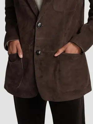 Giorgio Armani Tailored Suede Jacket