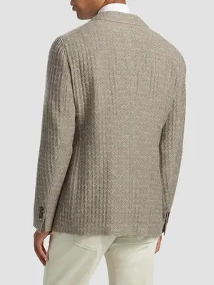 Giorgio Armani Chevron Cashmere-silk Upton Jacket
