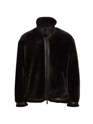 Giorgio Armani Zip-up Shearling Jacket