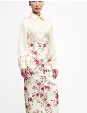 EMILIA WICKSTEAD Ravanne Shiny Satin Shirt