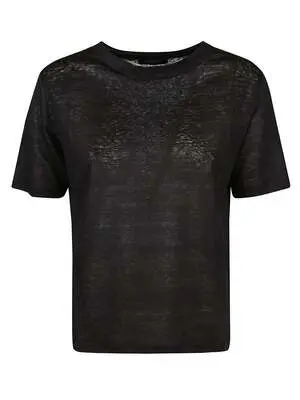 ARAGONA Aragona Linen T-Shirt - Black