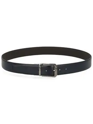 Zegna Reversible Leather Belt - Black