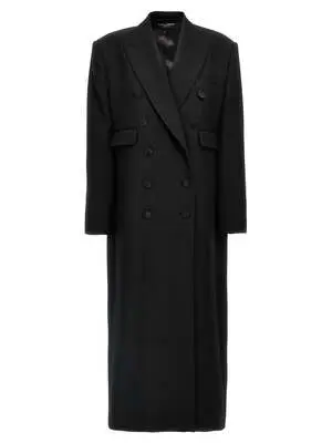 Dolce & Gabbana Long Tuxedo Coat - Black