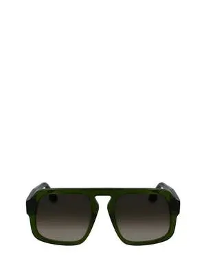 Victoria Beckham Square Frame Sunglasses - Transparent Green
