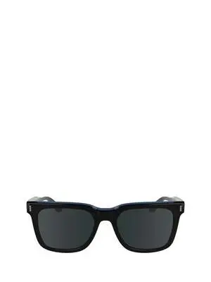 Calvin Klein Acetate Square Frame Sunglasses Black / Avio