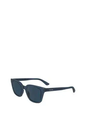 Calvin Klein Acetate Square Frame Sunglasses - Blue
