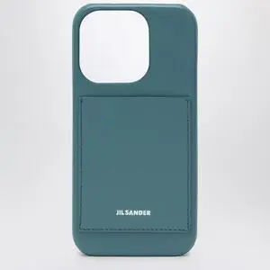 JIL SANDER Lagoon-coloured Iphone 15 Pro Cover With Logo - Blue