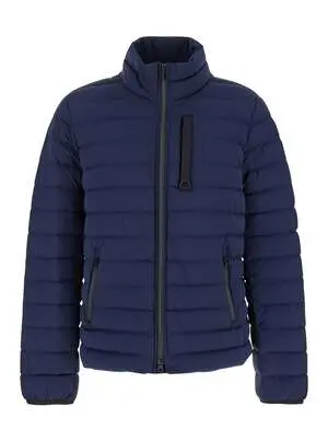 Moose Knuckles 'laki' Jacket With Logo Patch On Left Sleeve In Tech Fabric Man - Blue