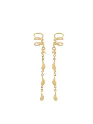 Chloé Logo Earrings Grey