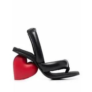 YUME YUME Yume Yume Heart Heel Slingback Sandals - Black
