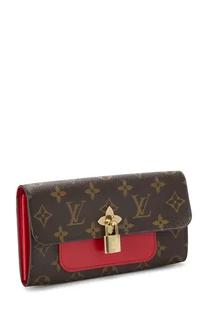 LOUIS VUITTON Monogram Canvas Flower Lock Wallet