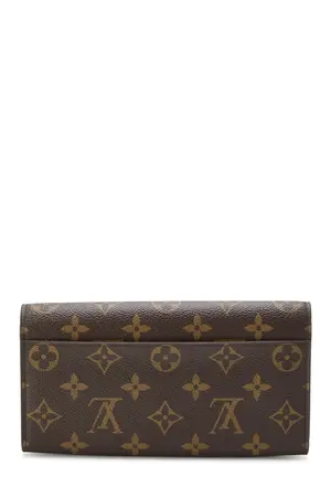 LOUIS VUITTON Monogram Canvas Flower Lock Wallet